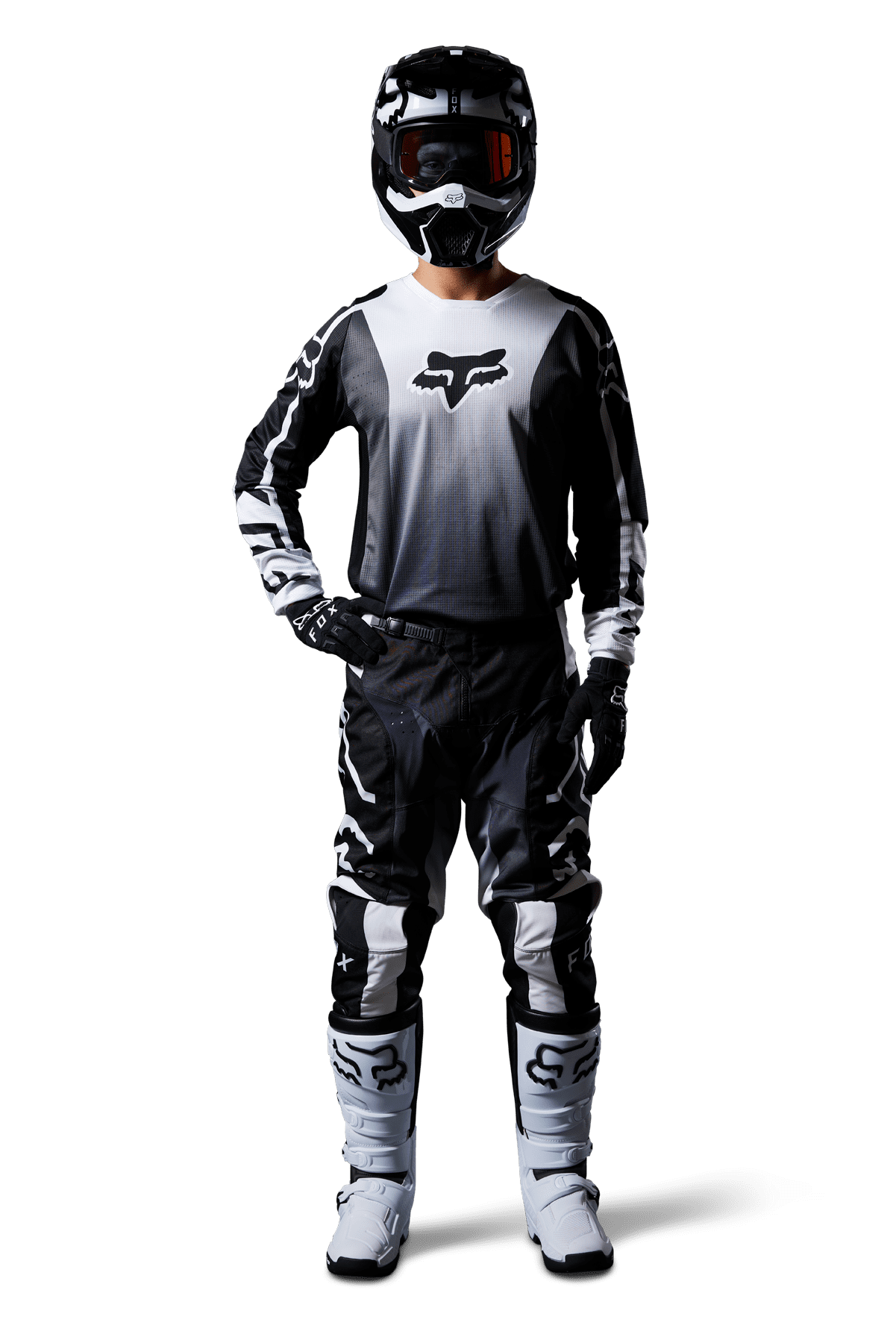 UNIFORME FOX 180 LEED [BLK/WHT] – Todo Riders